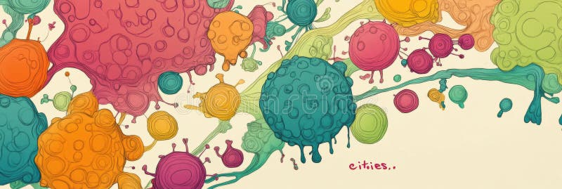 Playful Map Resembling Cities Made of Colorful Bacteria Colonies ...