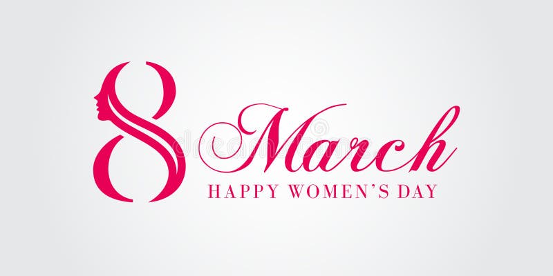Creative 8 March Logo Vector Design with International Women`s D Stock ...