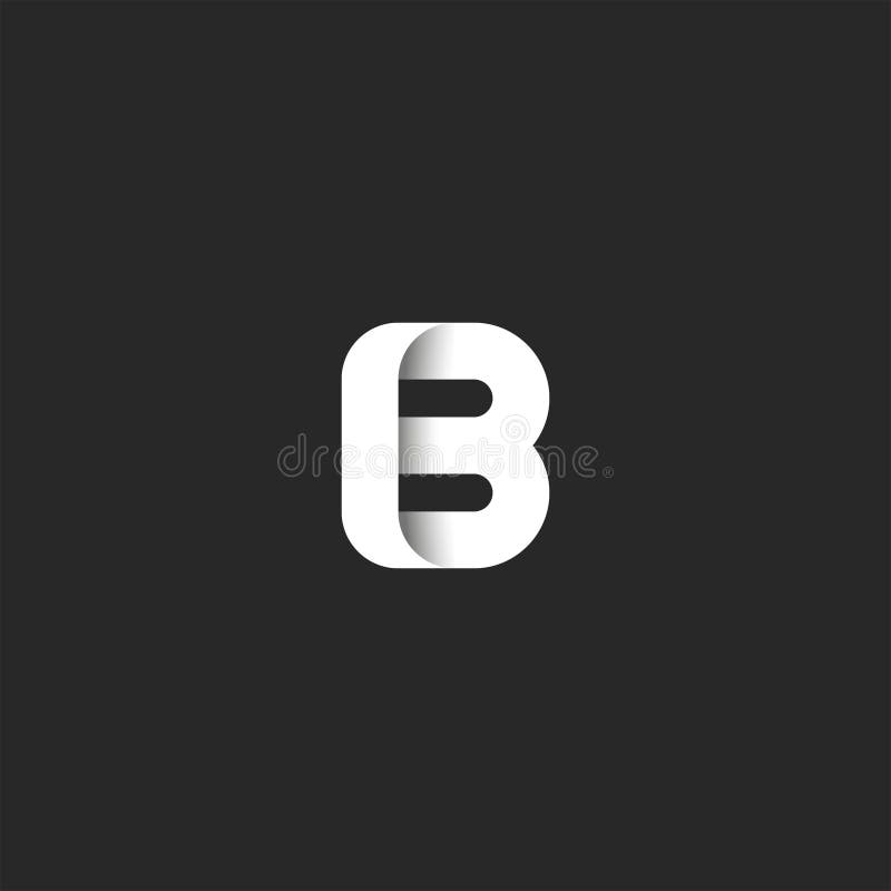 Creative Letter B Logo Monogram Design Mockup, Hipster Linear Emblem ...