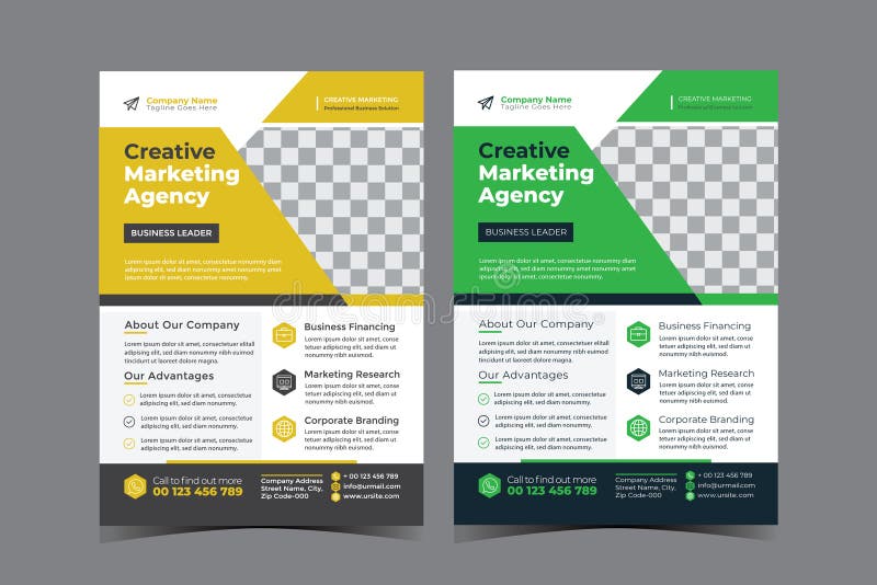 Creative Marketing Agency Business Flyer Design Vector for Your ...