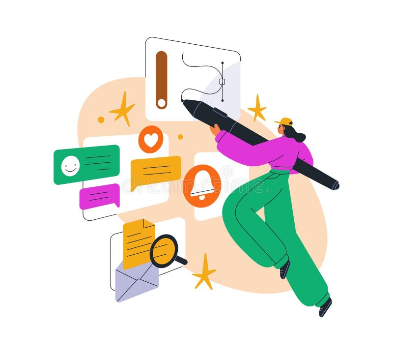 Creative Marketing Communication Concept. Online Creativity Stock ...