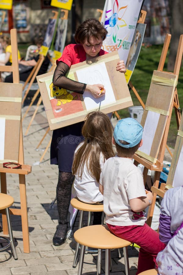 Creative Master Classes for Children in Kiev Editorial Photo - Image of ...