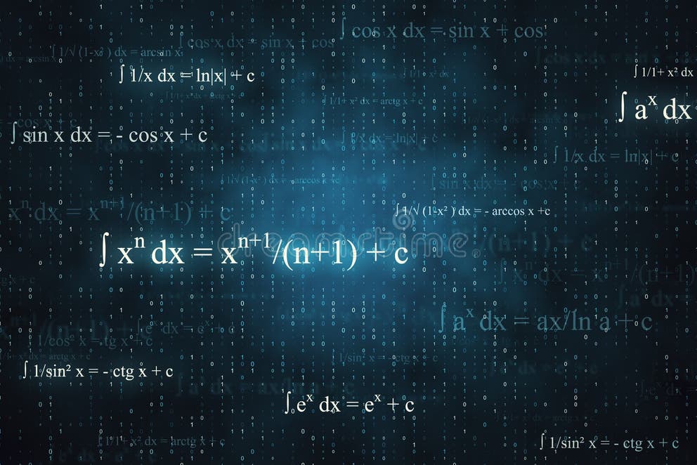 Creative math background stock illustration. Illustration of blurry ...