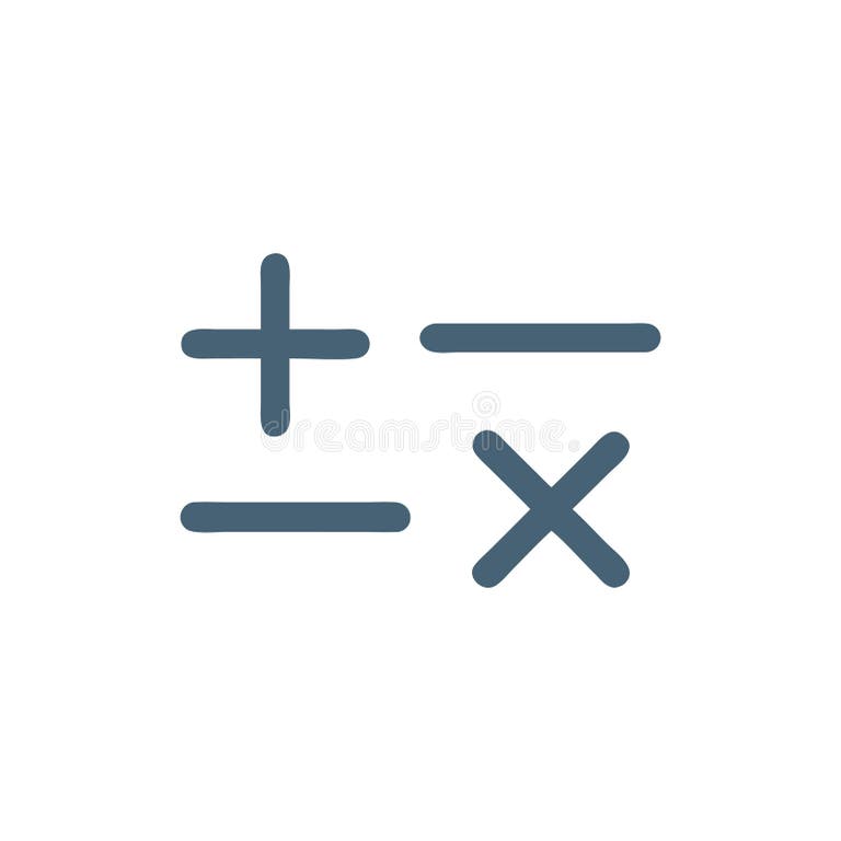 Creative Math Equation Icon for Learning Stock Illustration ...
