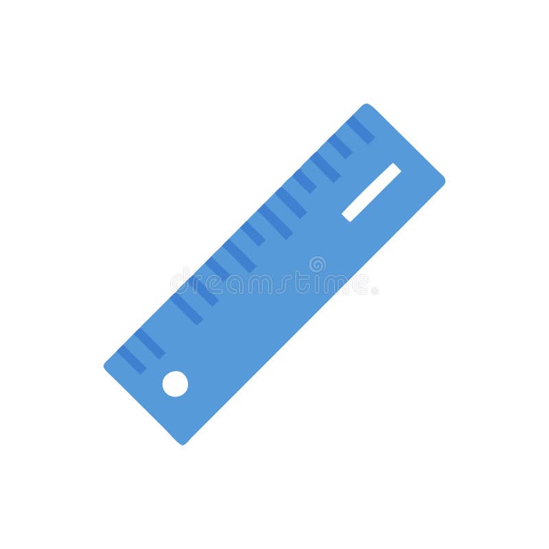 Creative Math Ruler Icon for Education Stock Illustration ...