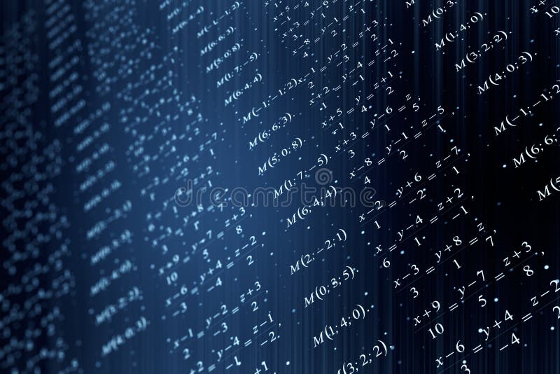 Creative Mathematical Formulas Backdrop Stock Illustration ...