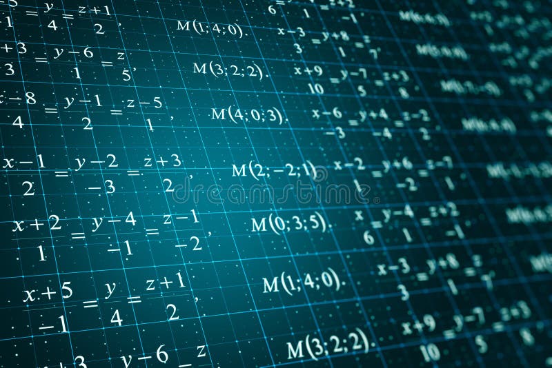 Digital Mathematical Formulas Wallpaper Stock Illustration ...