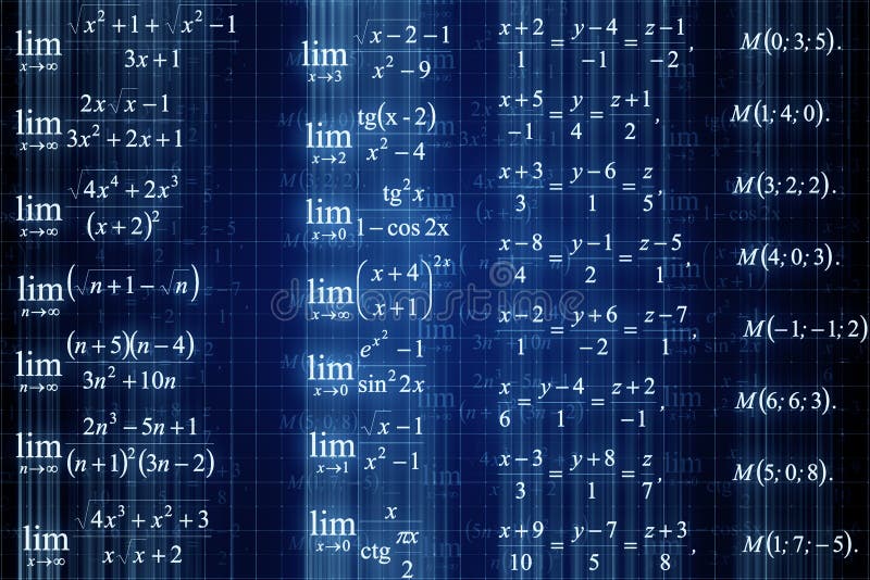 Digital Mathematical Formulas Wallpaper Stock Illustration ...