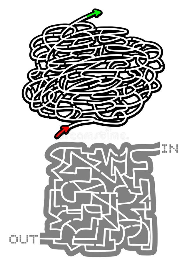Creative maze design stock vector. Illustration of game - 38451934