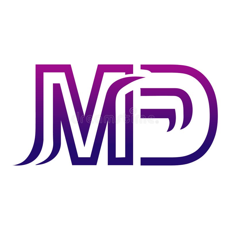 Creative MD Logo Icon Design Stock Vector - Illustration of logo ...