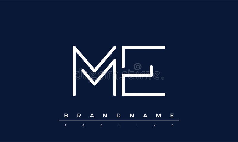 Creative ME Letter Initial Logo Vector Image Stock Vector ...
