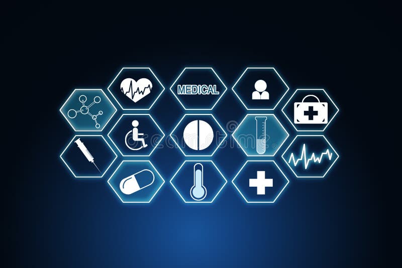 Creative medical wallpaper stock illustration. Illustration of digital ...