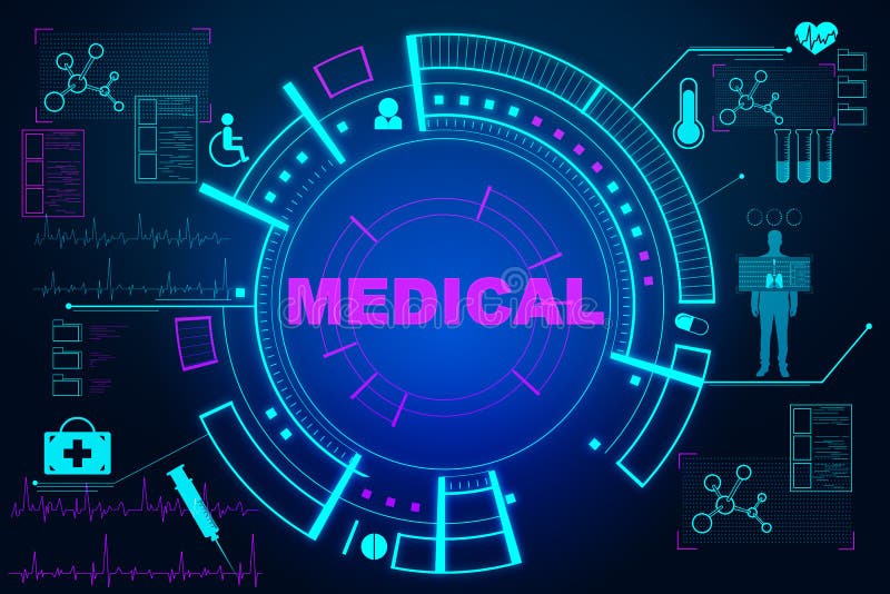 Creative medical interface stock illustration. Illustration of ...