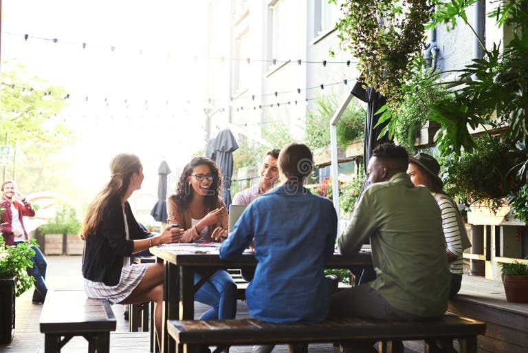 Creative, Meeting and People in Cafe for Planning, Talking and Startup ...