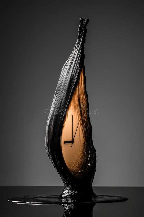 Creative Melting Clock Design with Abstract Structure and Soft Lighting ...