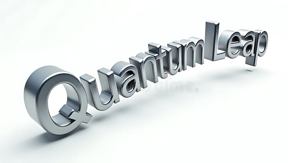 Creative Metallic Typography Featuring the Phrase Quantum Leap in a ...