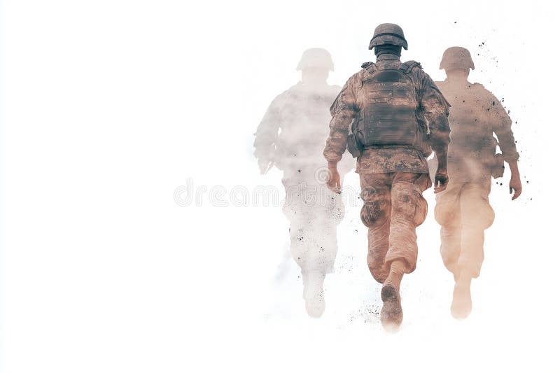 A Creative Military-themed Artwork Depicting a Uniformed Soldier in ...