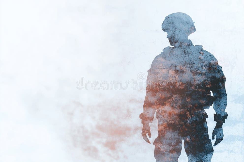 A Creative Military-themed Artwork Depicting a Uniformed Soldier in ...