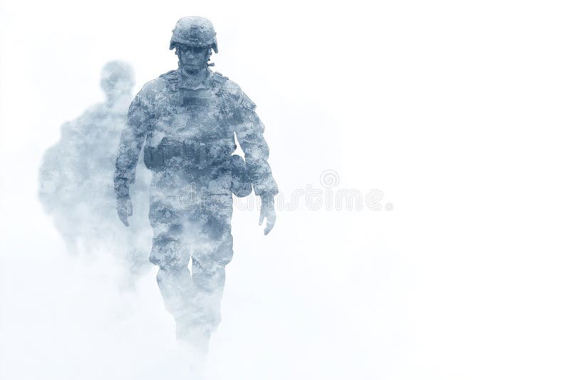 A Creative Military-themed Artwork Depicting a Uniformed Soldier in ...