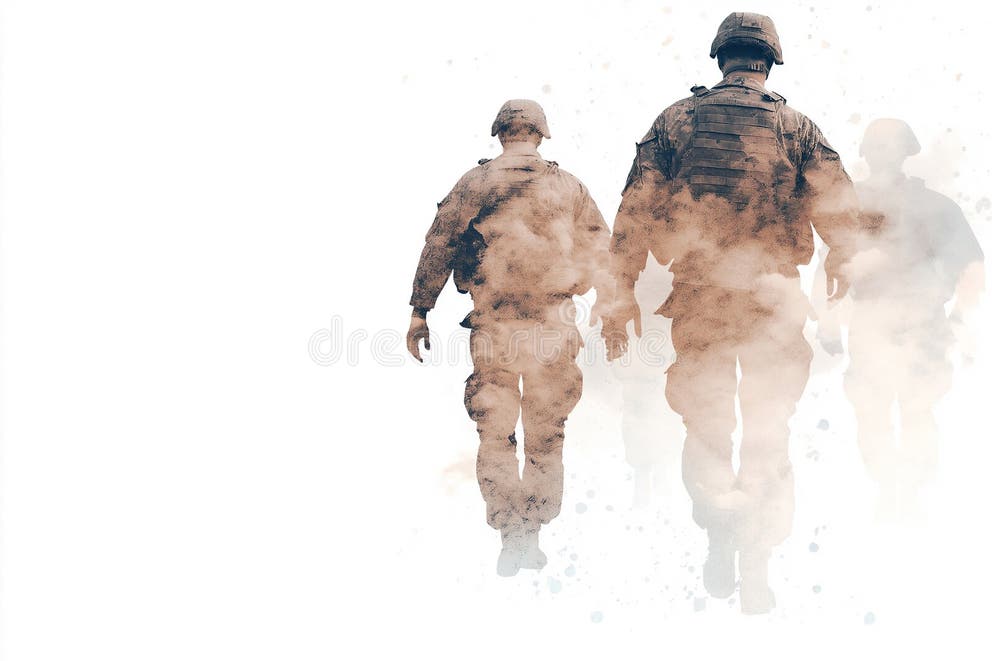 A Creative Military-themed Artwork Depicting a Uniformed Soldier in ...