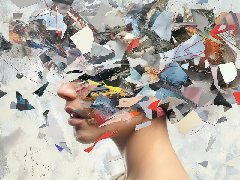 Creative Mind Abstract Portrait Stock Image - Image of media, graphic ...