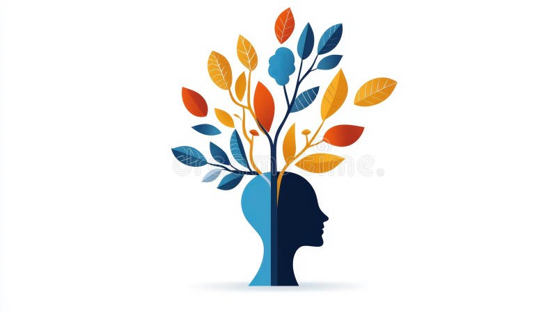 Creative Mind with Abstract Tree Illustration Stock Illustration ...