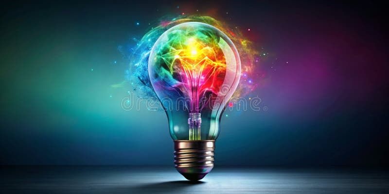 Creative Mind Colorful Light Bulb Abstract Fuels Ideas of Innovation ... Creative Mind Colorful Light Bulb Abstract Fuels Ideas of Innovation ...