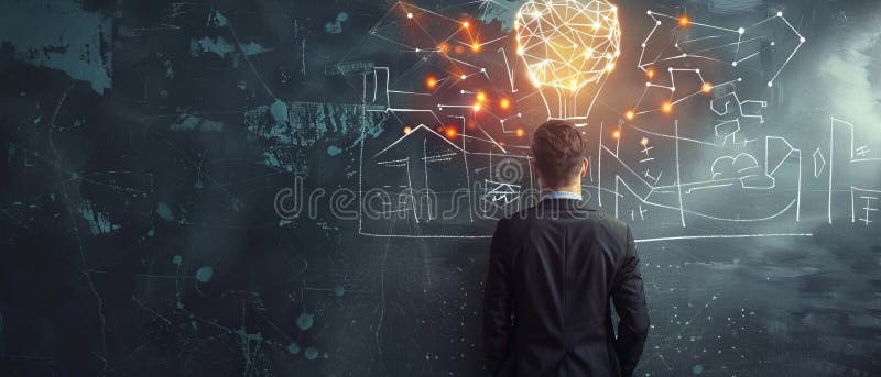 The Creative Mind: Exploring Ideas with a Businessman Stock ...