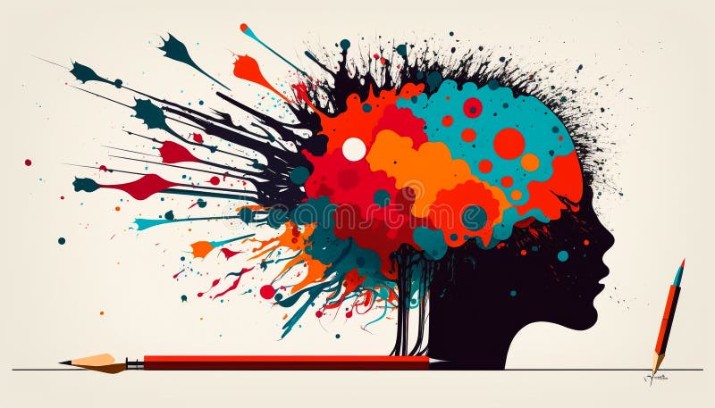 Creative mind illustration stock image. Image of colorfull - 273499809