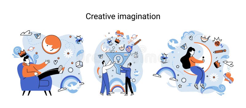 Creative Mind Imagination Concept Art, Exploding Emotions Out of Head ...