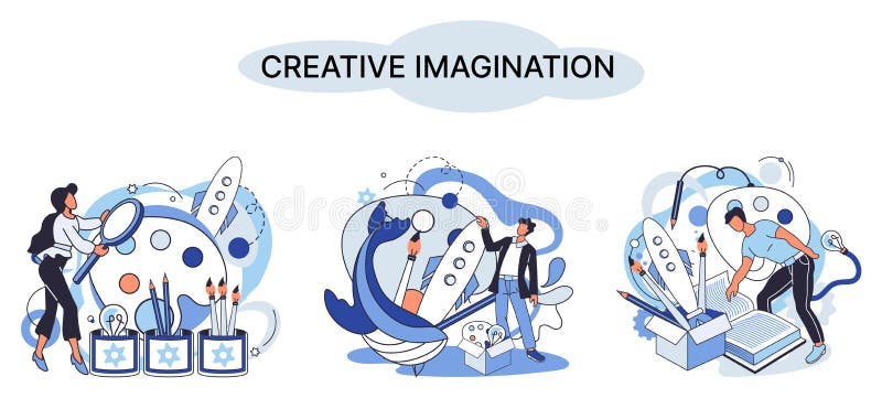 Creative Mind Imagination Or Brainstorm Or Originative Idea Concept