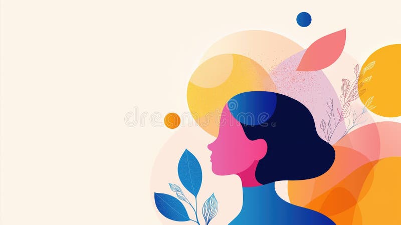 Creative Mind Imagining Fantasy World, Vibrant Visuals, Flat Design ...