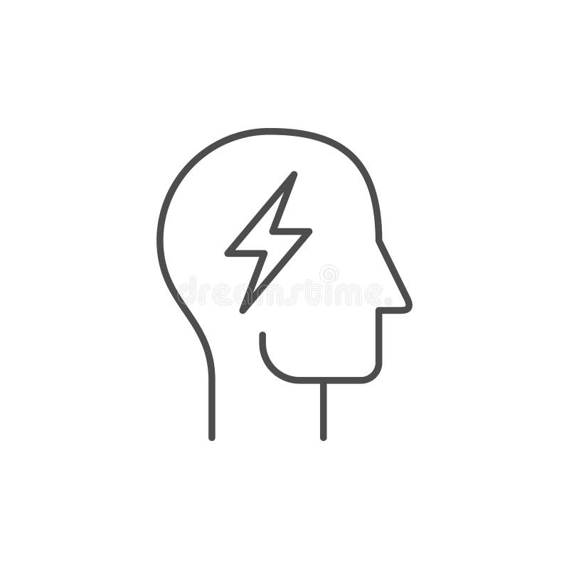 Creative Mind Line Outline Icon Stock Vector - Illustration of mind ...
