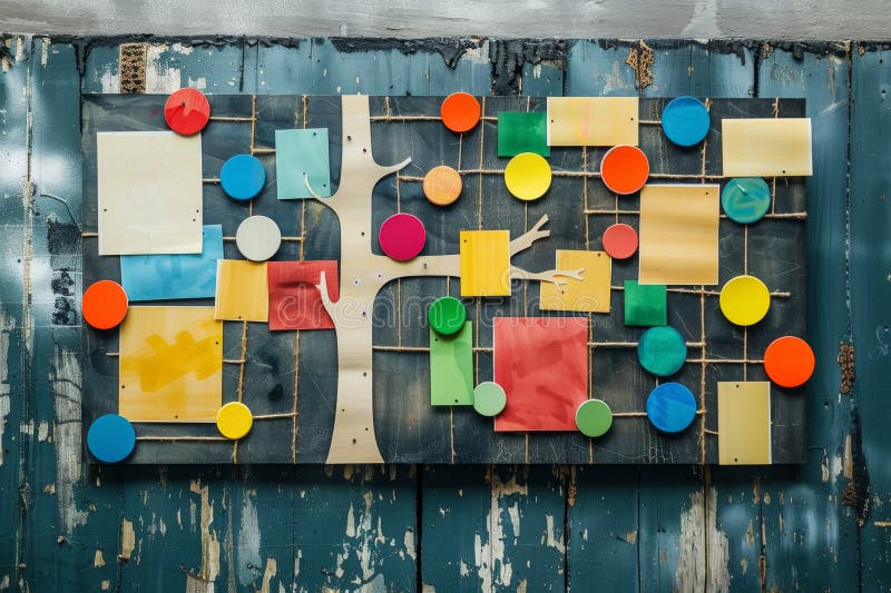 Creative Mind Map on Wooden Background Stock Illustration ...