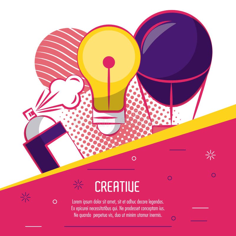 Creative mind poster stock vector. Illustration of outline - 123315063