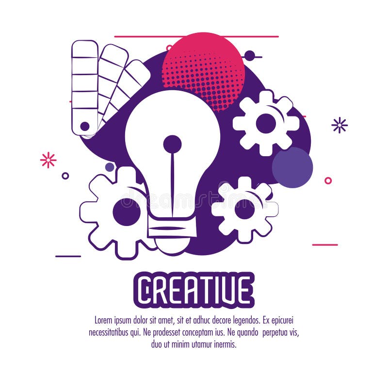 Creative mind poster stock vector. Illustration of sign - 123315828