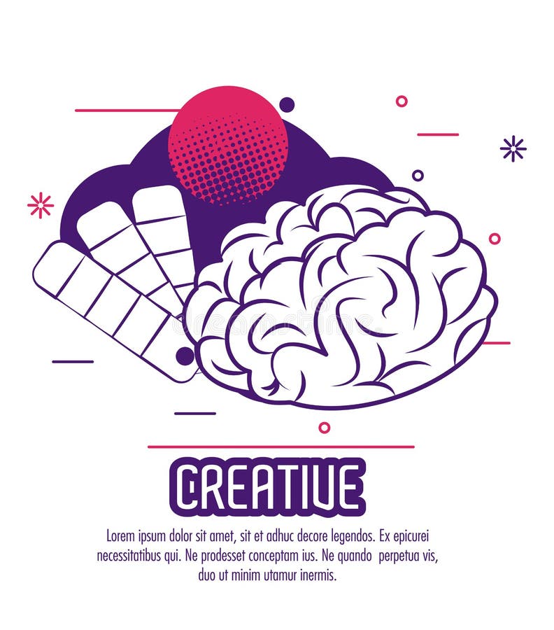 Creative mind poster stock vector. Illustration of symbol - 123315061