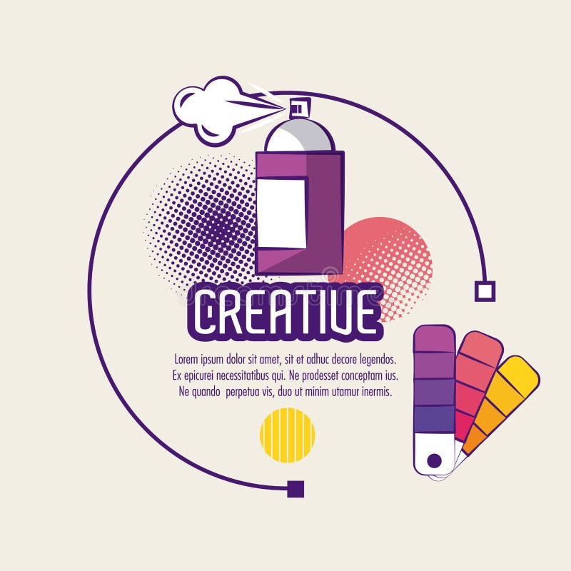 Creative mind poster stock vector. Illustration of outline - 123315776