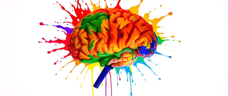 Creative Mind: a Splash of Inspiration & Vibrant Ideas Unleashed Stock ...