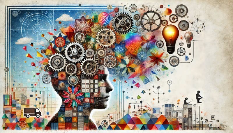 Creative Mind Visualization Stock Illustration - Illustration of ...