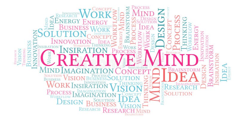 Creative Mind Word Cloud, Made with Text only. Stock Illustration ...