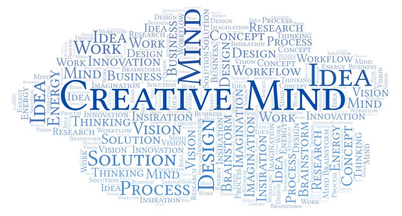 Creative Mind Word Cloud, Made with Text only. Stock Illustration ...
