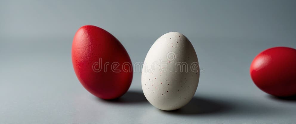 Creative Minimal Easter Concept with Raw Egg and Red Boxing Gloves ...