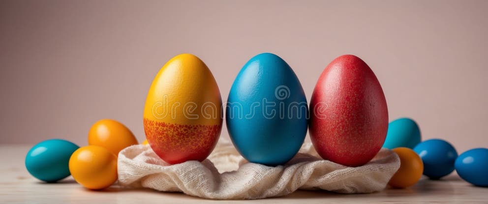 Creative Minimal Easter Concept with Two Eggs in Boxing Gloves. Stock ...