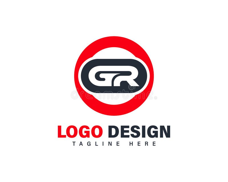 Creative and Minimal Elegant Circle with GR Letters Logo Design ...