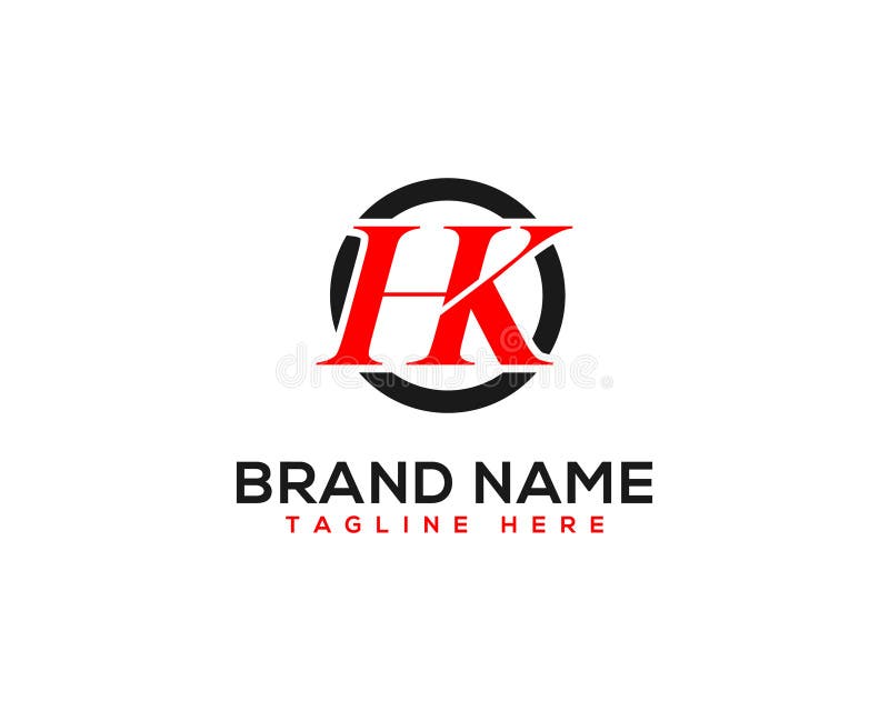 Creative and Minimal Elegant Circle with HK Letters Logo Design ...