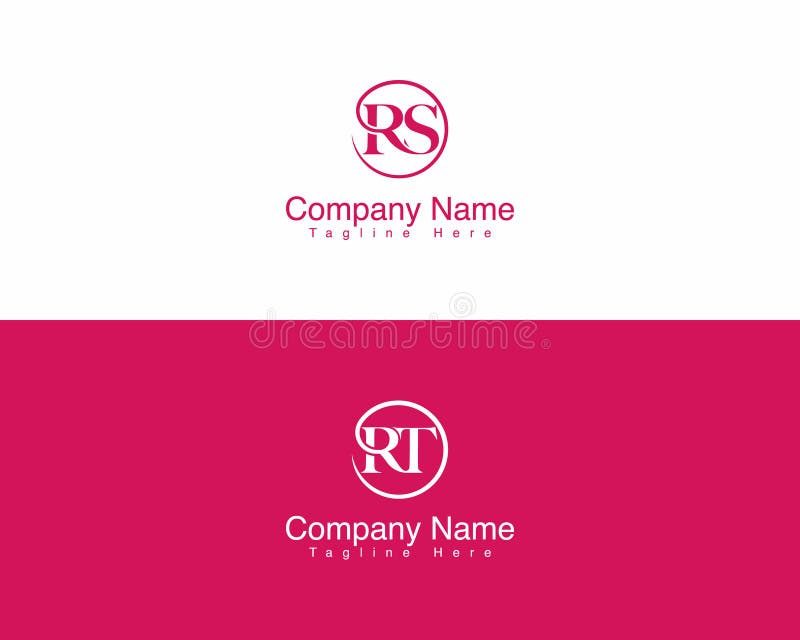 Creative and Minimal Elegant Circle with RS, RT Letters Logo Design ...