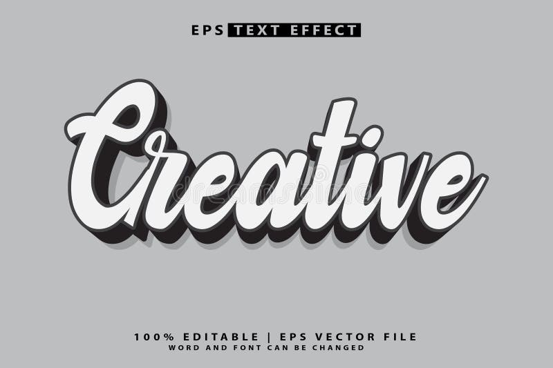 Creative and Minimal Font Style Editable Text Effect Stock Vector ...