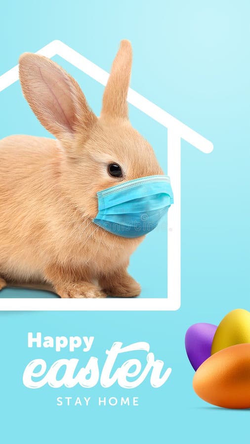 Creative Minimal Happy Easter Layout Colorful Eggs and the Text Message ...