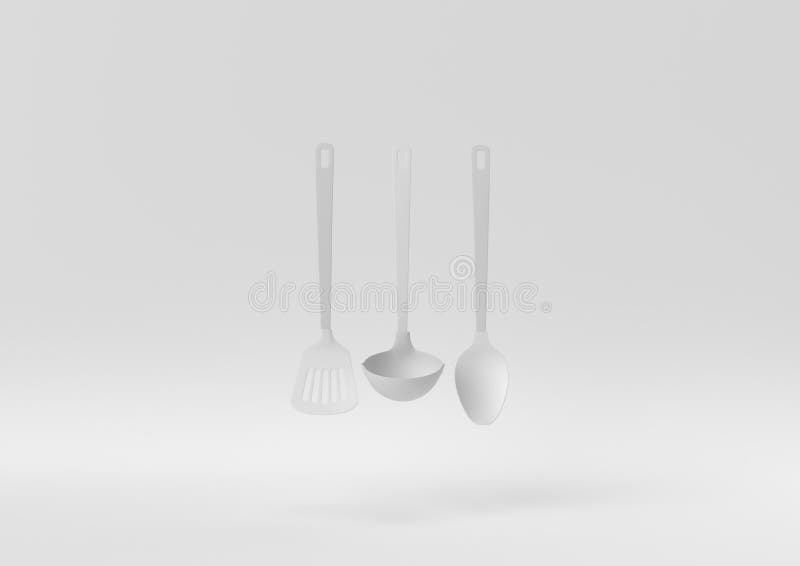 Creative Minimal Paper Idea. Concept White Equipment Kitchen Tools with ...